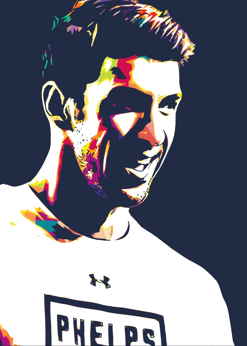 'Michael Phelps' Poster, picture, metal print, paint by Creative Shop ...