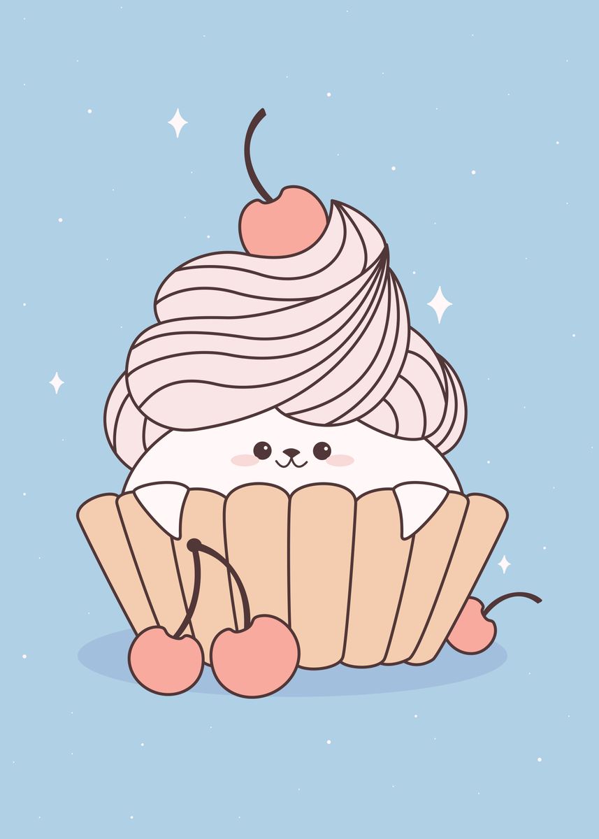 'Seal cupcake' Poster, picture, metal print, paint by beforethedark ...