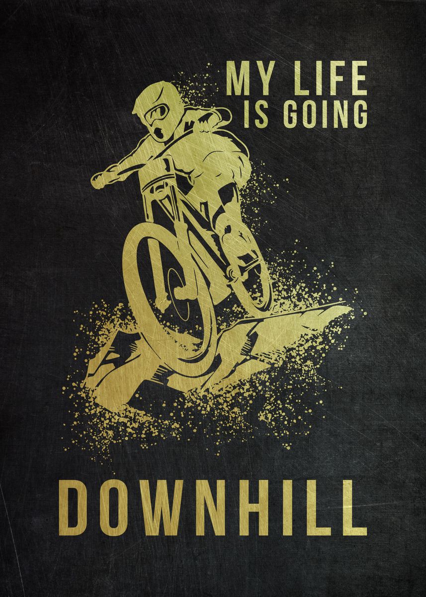 'Downhill' Poster, picture, metal print, paint by PosterWorld | Displate