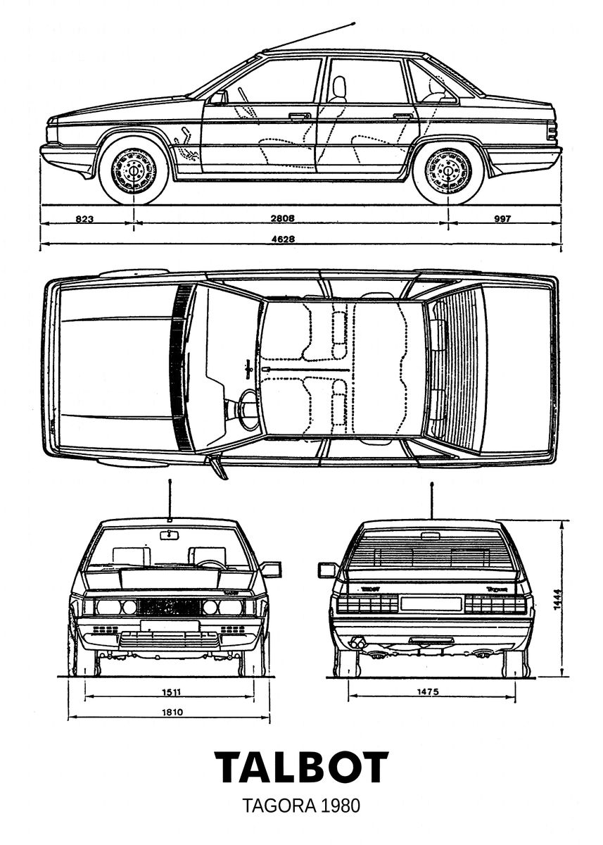 'BNW Talbot Tagora 1980' Poster, picture, metal print, paint by DAVID ...