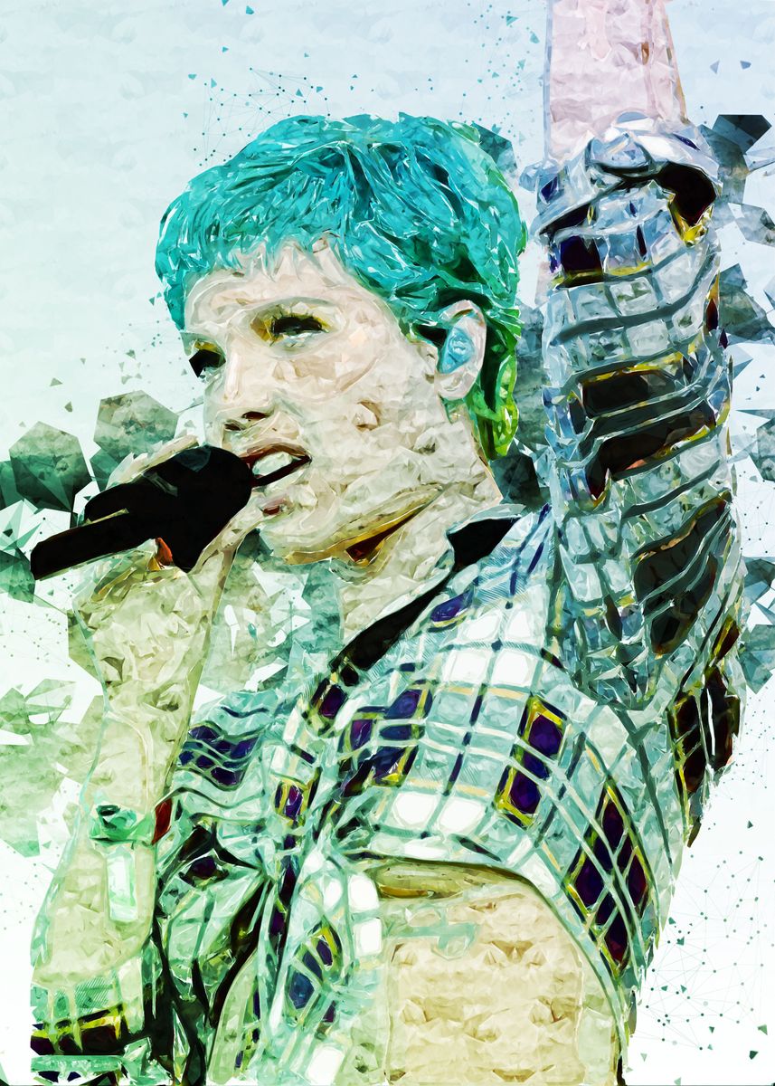 'Halsey' Poster, picture, metal print, paint by Hipolito Wendorf | Displate