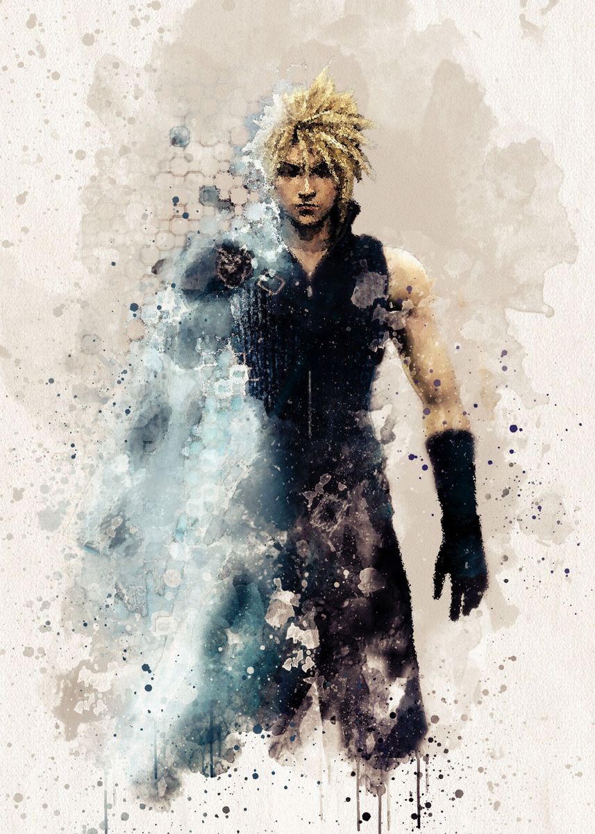 'Cloud Strife' Poster, picture, metal print, paint by Lucas James ...