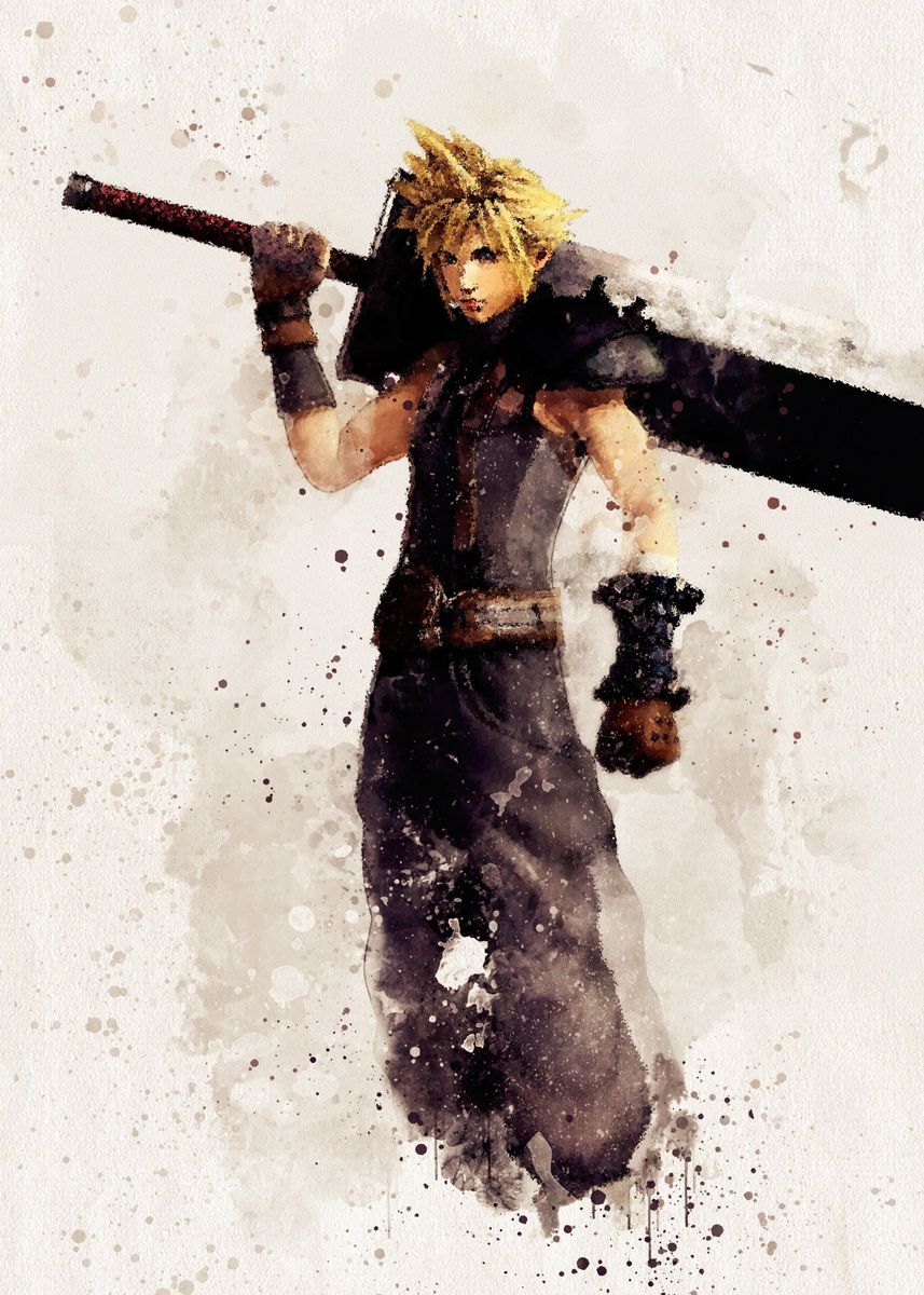 'Cloud Strife' Poster, picture, metal print, paint by Lucas James ...