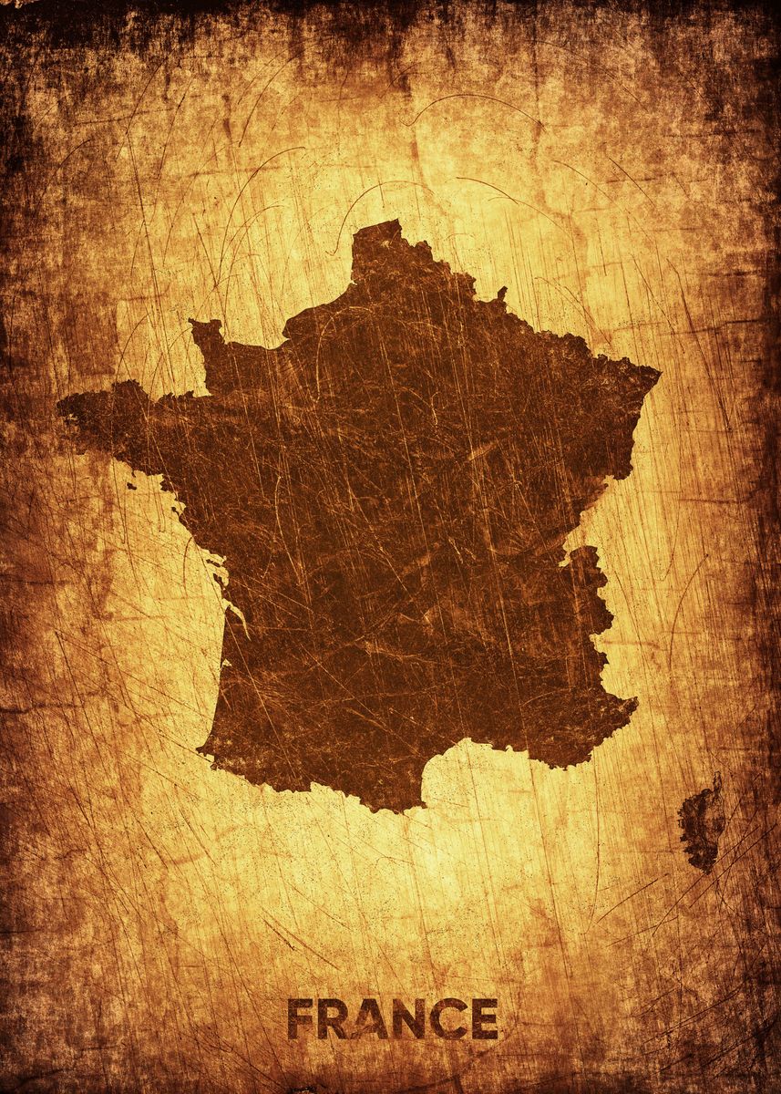 'France paris' Poster, picture, metal print, paint by SplashDesign ...