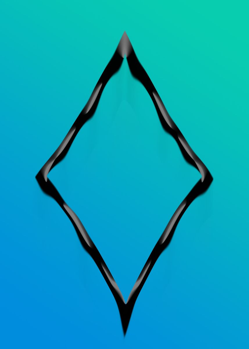 'Diamond 2' Poster, picture, metal print, paint by Anees Mufti | Displate