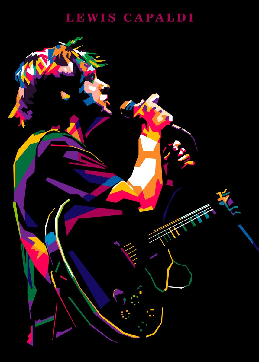 'Lewis Capaldi' Poster, picture, metal print, paint by nofa aji zatmiko ...