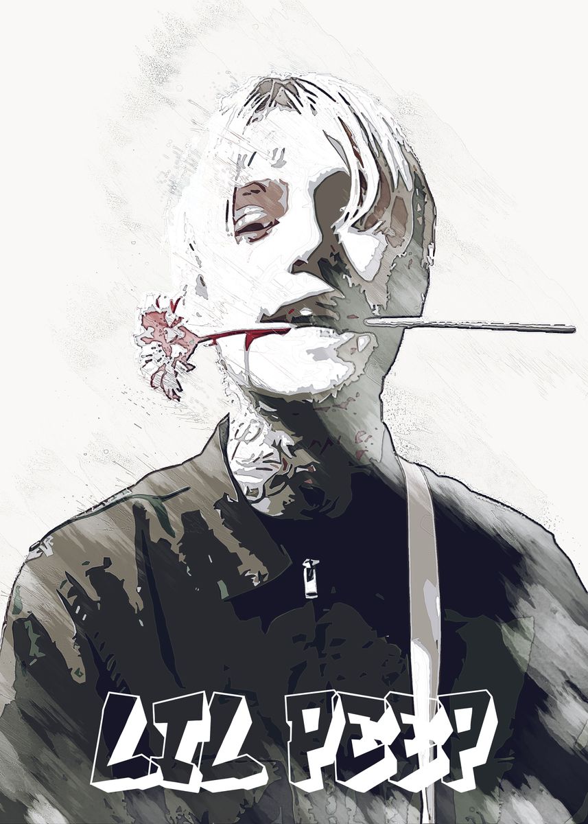 'lil peep music art' Poster, picture, metal print, paint by Muhammad ...