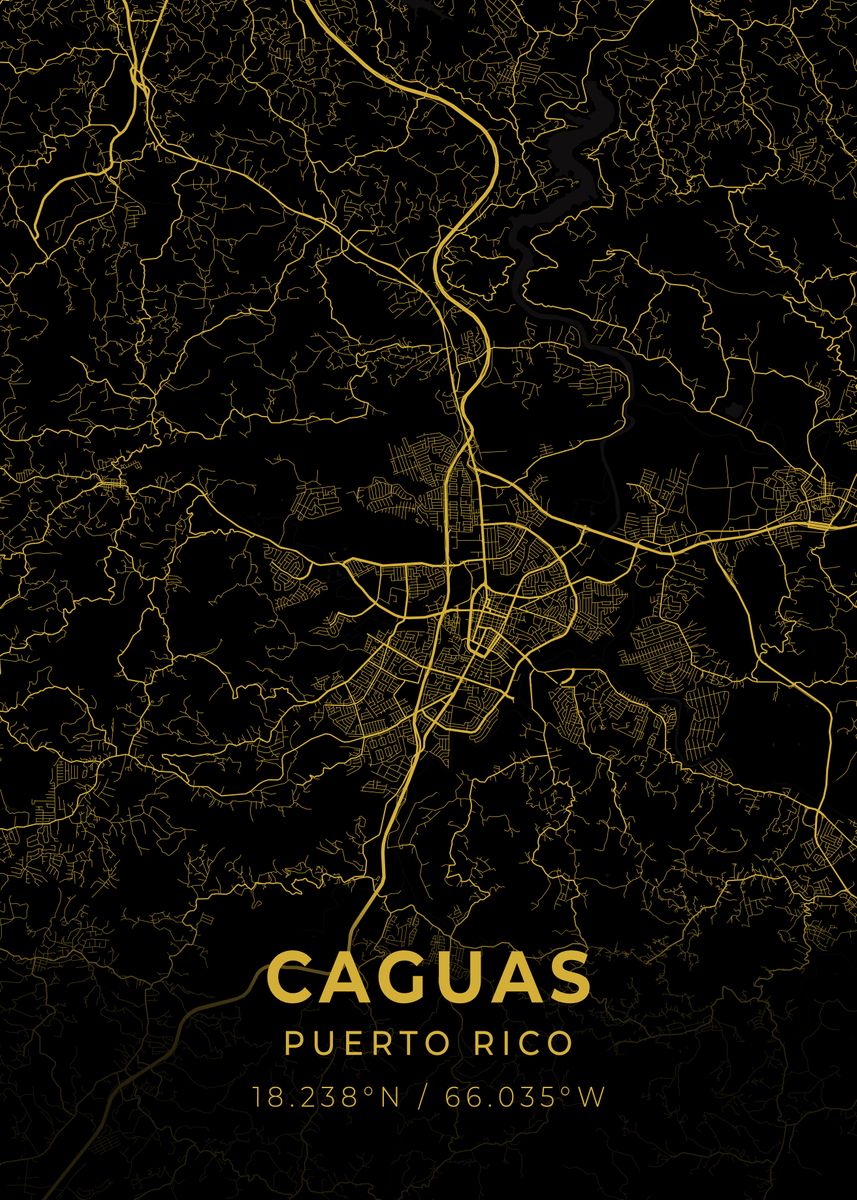 'Caguas Puerto Rico' Poster, picture, metal print, paint by Conceptual ...