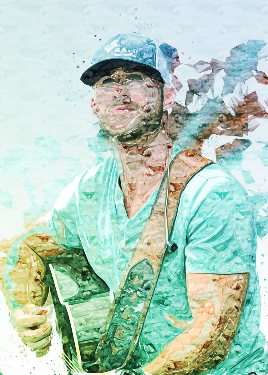 'Riley Green' Poster, picture, metal print, paint by Hipolito Wendorf ...