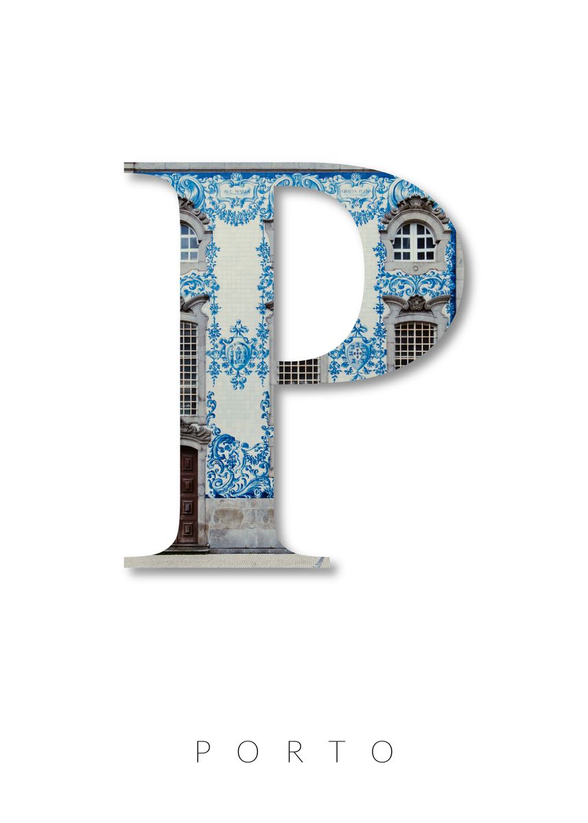 'Alphabet Letter P Porto' Poster, picture, metal print, paint by ...