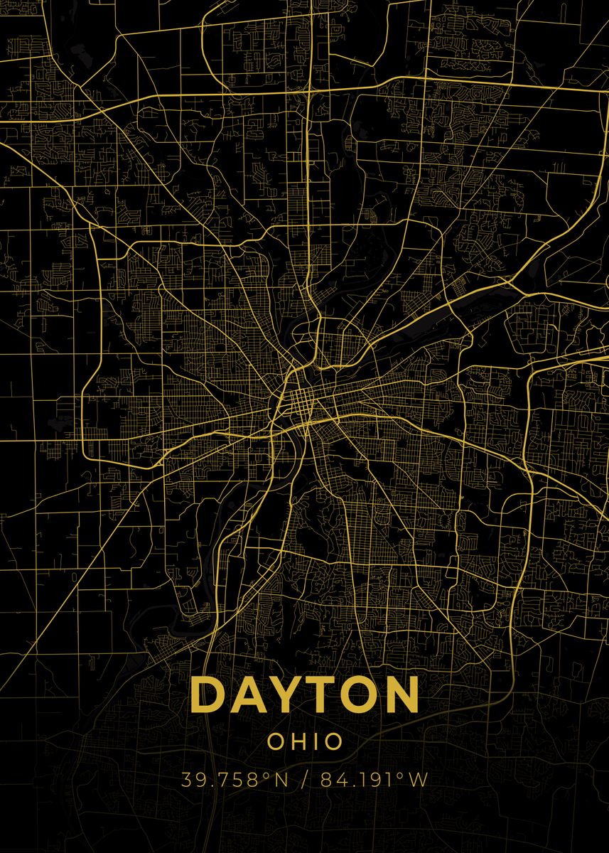 'Dayton Ohio' Poster, picture, metal print, paint by Conceptual ...