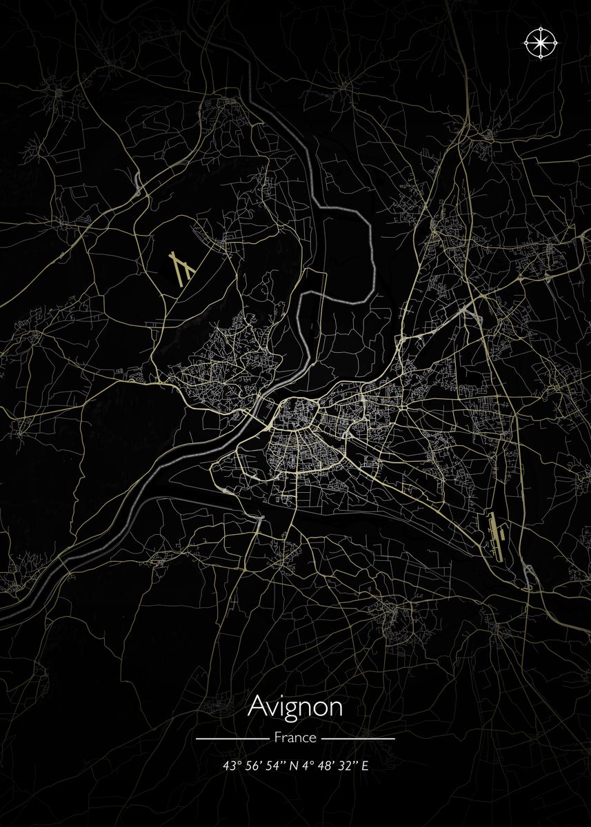 'Avignon' Poster, picture, metal print, paint by MaPetiteVille com ...