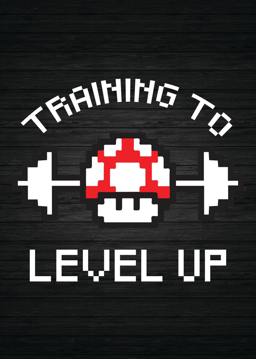 'Training To Level Up' Poster, picture, metal print, paint by CHAN ...