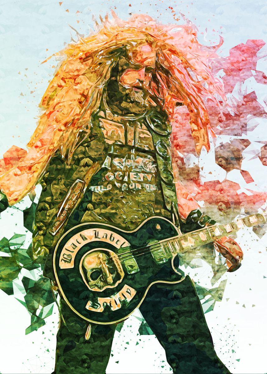 'Zakk Wylde' Poster, picture, metal print, paint by Hipolito Wendorf ...