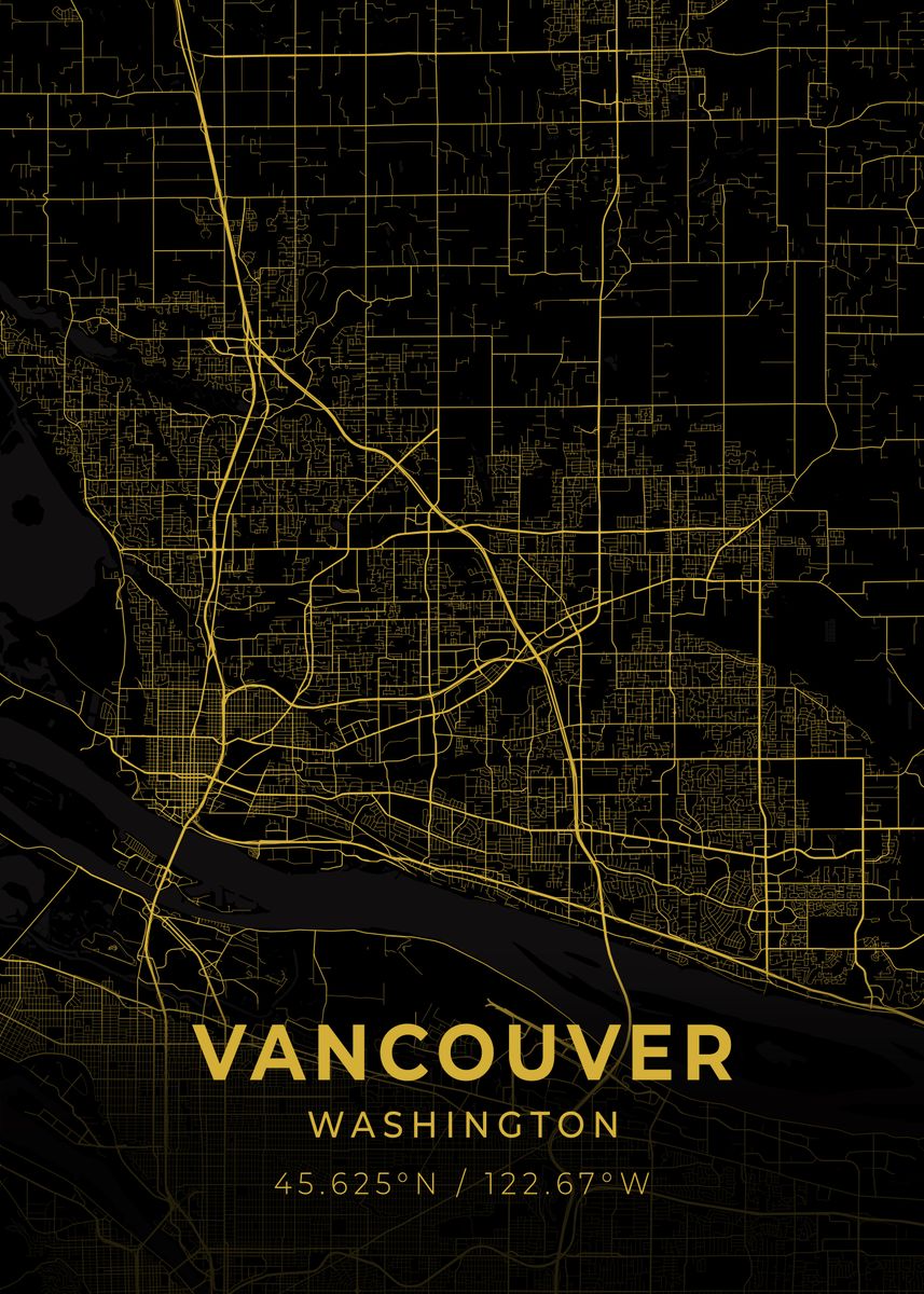 'Vancouver Washington' Poster, picture, metal print, paint by ...