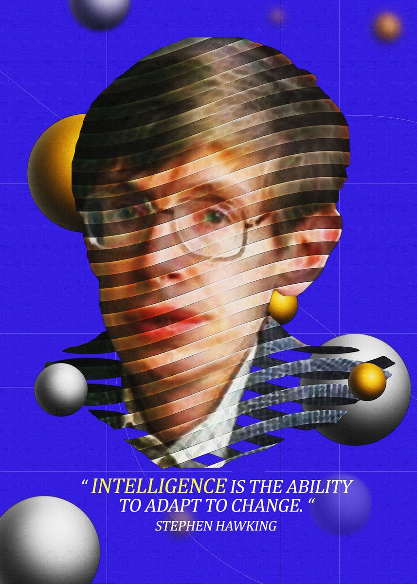 'Stephen Hawking ' Poster, picture, metal print, paint by The Poster ...