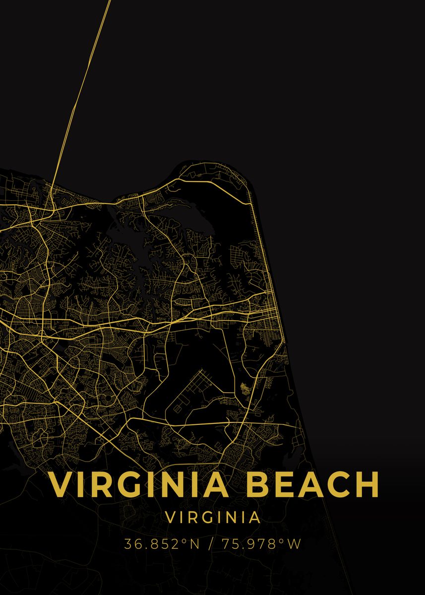 'Virginia Beach' Poster, picture, metal print, paint by Conceptual ...
