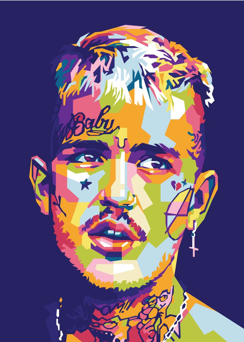 'Lil Peep' Poster, picture, metal print, paint by Gilang Bogy | Displate