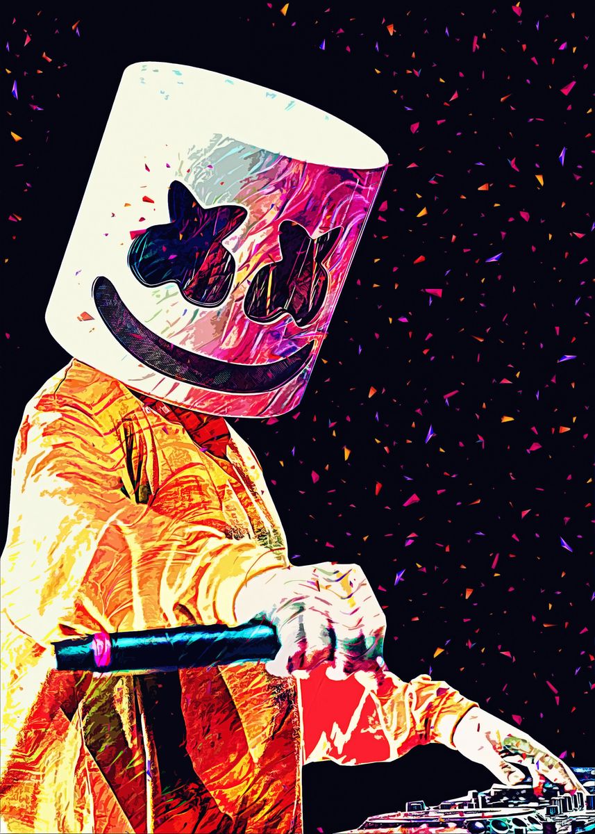 'MARSHMELLO' Poster, picture, metal print, paint by Most Popular Cult ...