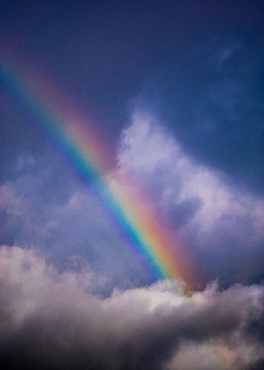 'Rainbow and clouds' Poster, picture, metal print, paint by PANDAS IN ...