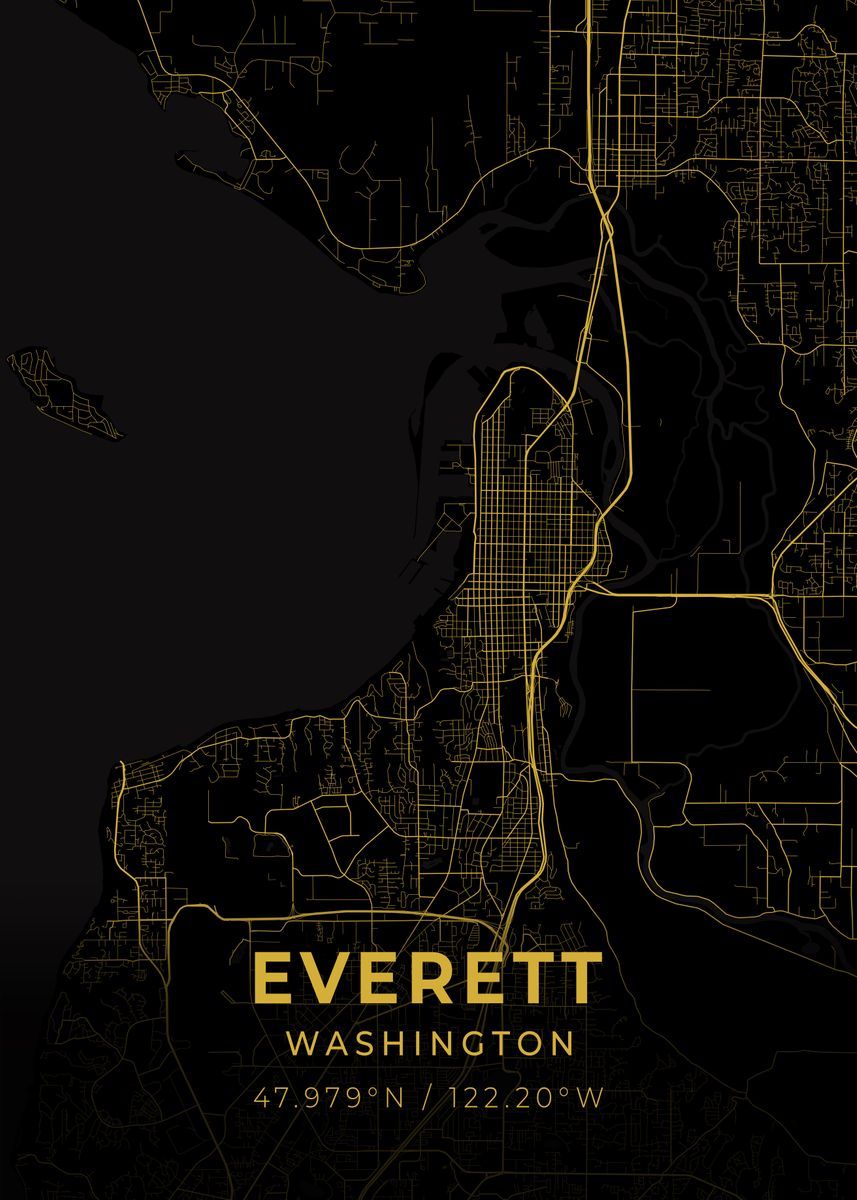 'Everett Washington' Poster, picture, metal print, paint by Conceptual ...