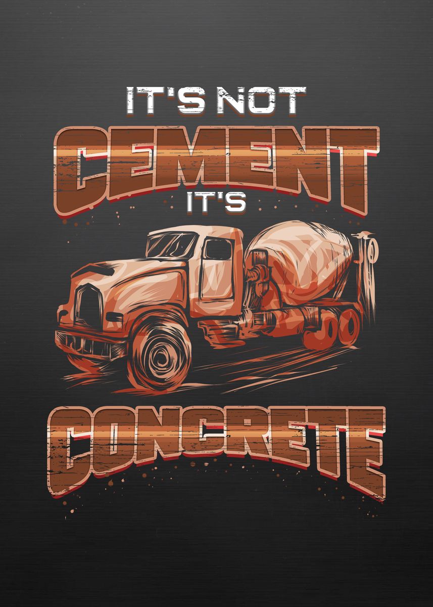 'Concrete Finisher Funny' Poster by Biglui | Displate