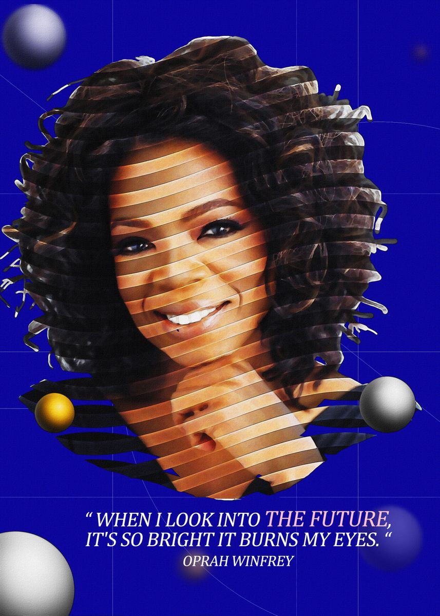 'Oprah Winfrey ' Poster, picture, metal print, paint by The Poster ...