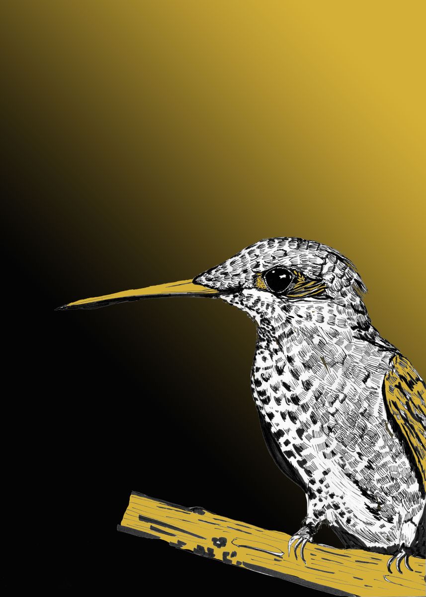 'Humm' Poster, picture, metal print, paint by Mehak Mittal | Displate