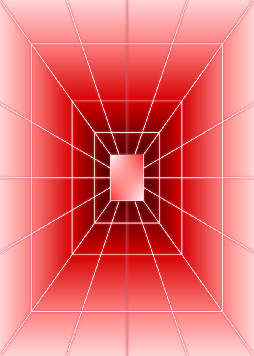 'Red Rectangle Light' Poster, picture, metal print, paint by Josh B ...