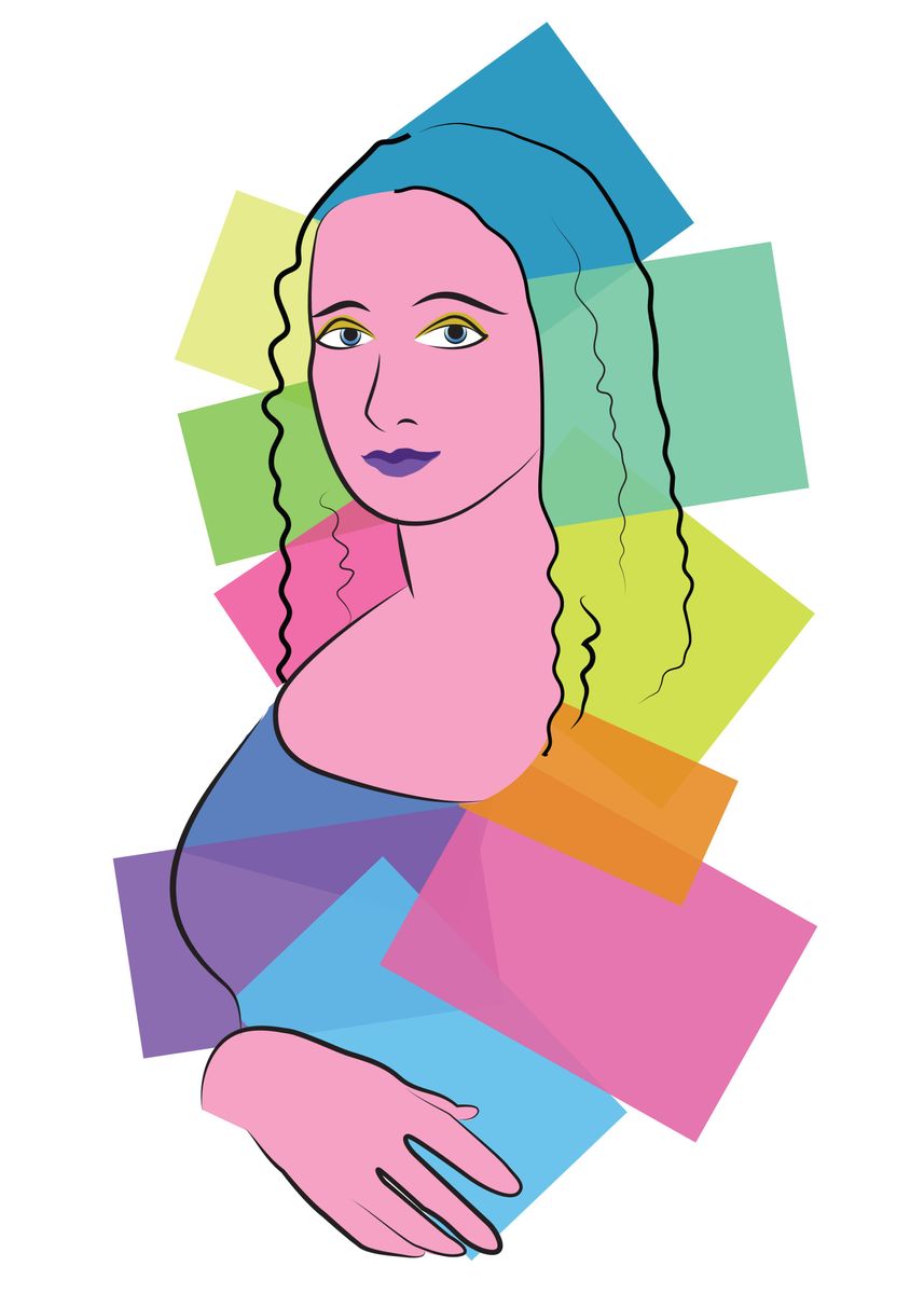 'Colorful Mona Lisa ' Poster, picture, metal print, paint by Liana ...