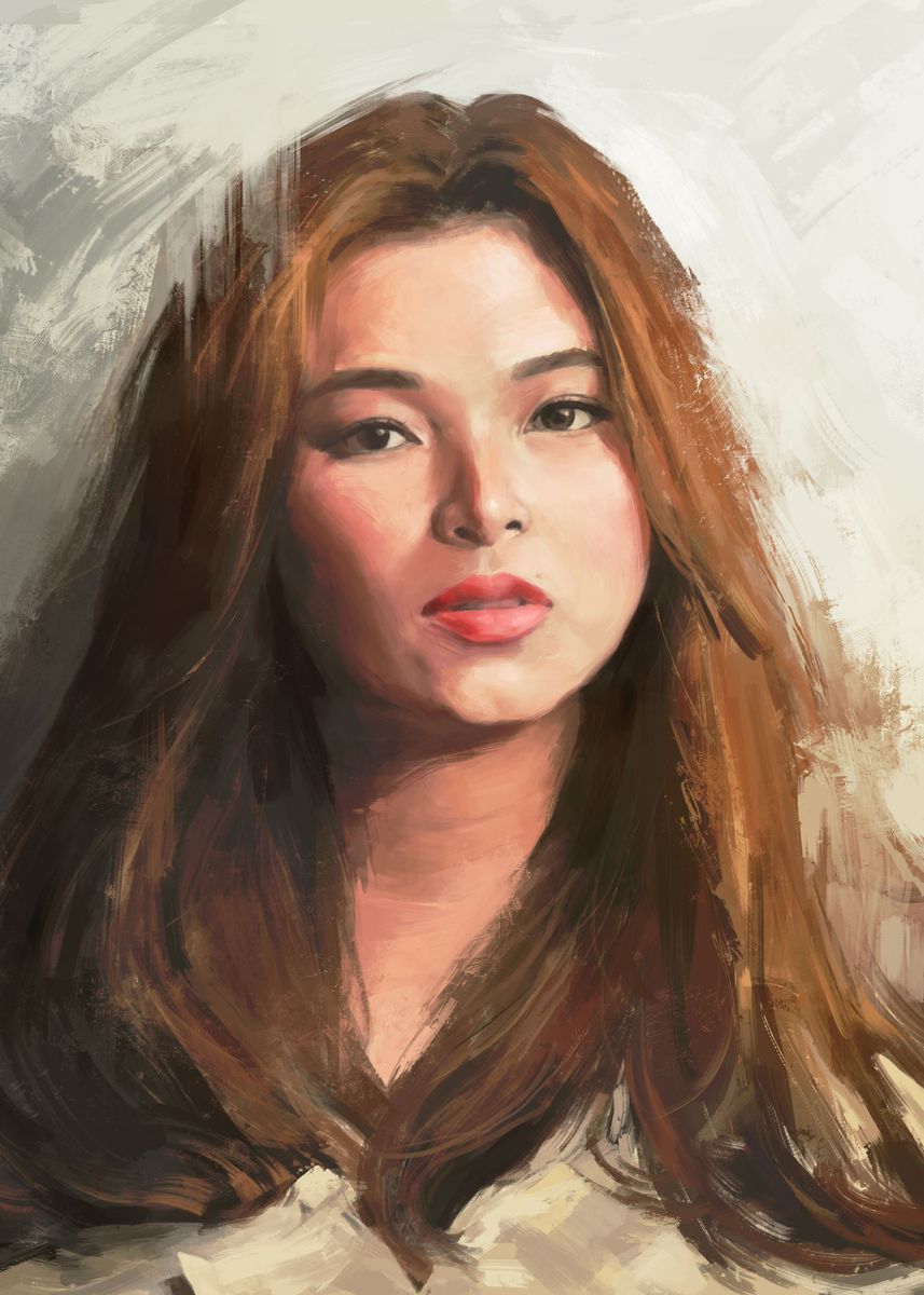 'Angel Locsin' Poster by Mark Louie Superales | Displate