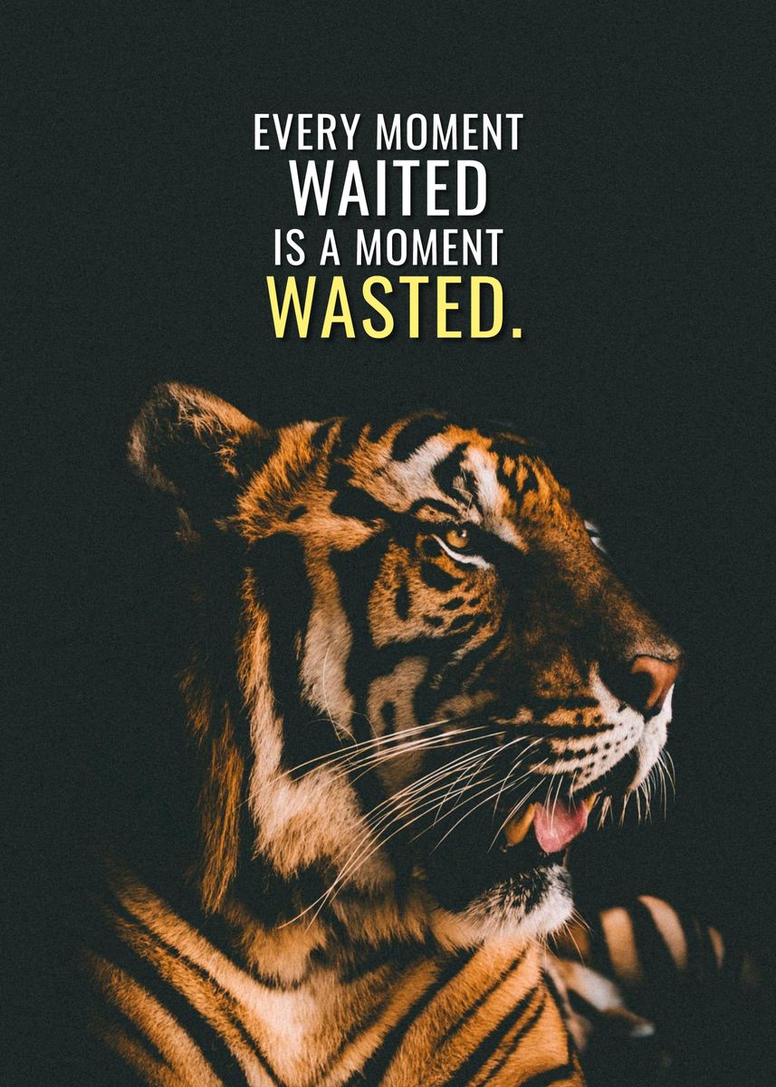 'Waiting is Wasting' Poster, picture, metal print, paint by Millionaire ...
