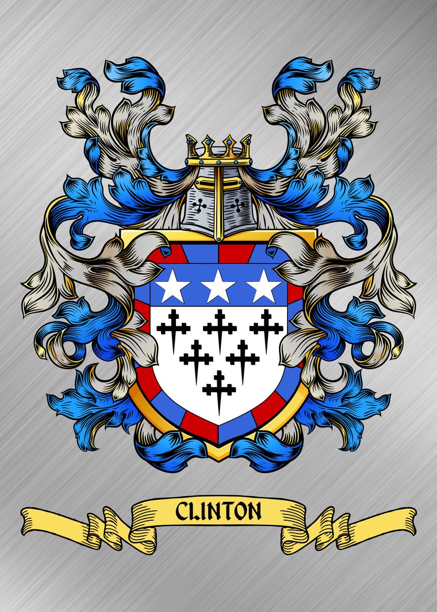 'Clinton Coat of Arms' Poster, picture, metal print, paint by Setanta ...