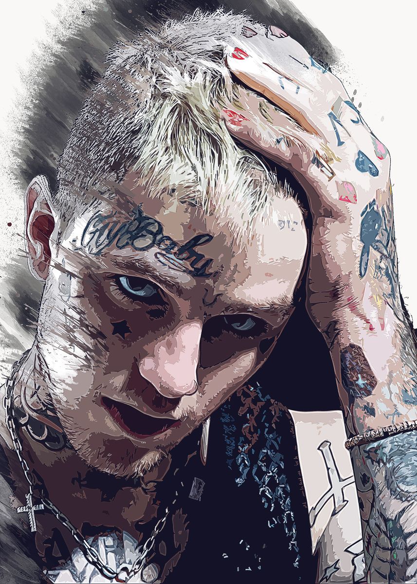 'lil peep art minimalist 2' Poster, picture, metal print, paint by ...