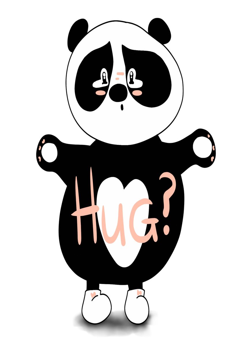 'Panda loves Hugs gift' Poster by Marc | Displate