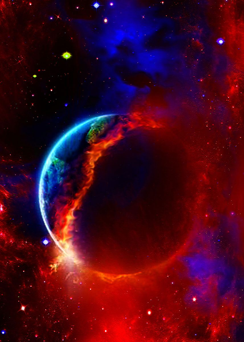 'Burning Moon' Poster by Don White | Displate