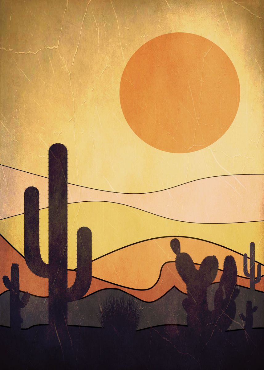 'Desert' Poster, picture, metal print, paint by GregPics | Displate