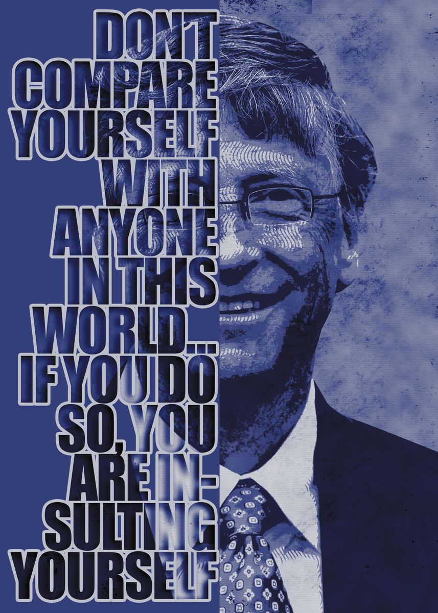 'Bill Gates ' Poster, picture, metal print, paint by Izmo Scribbles ...
