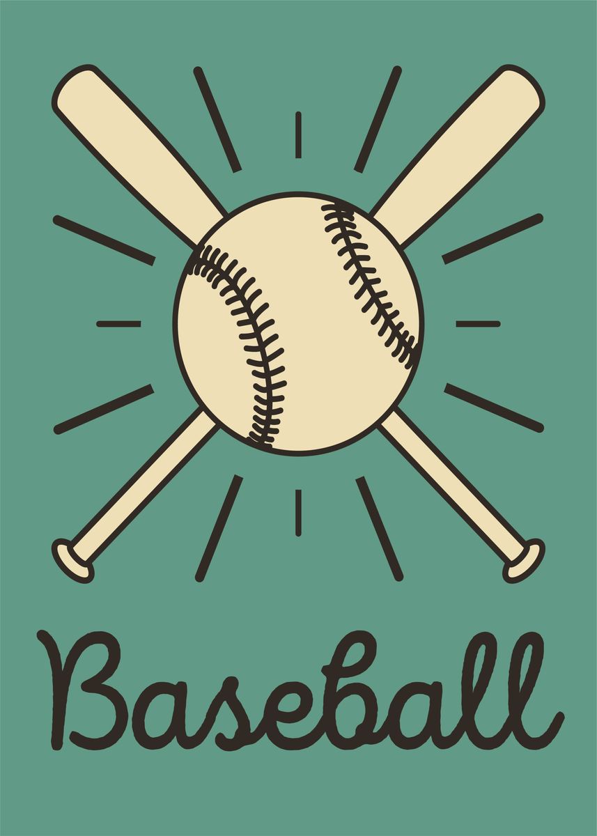 'Baseball Bat' Poster, picture, metal print, paint by Create ...