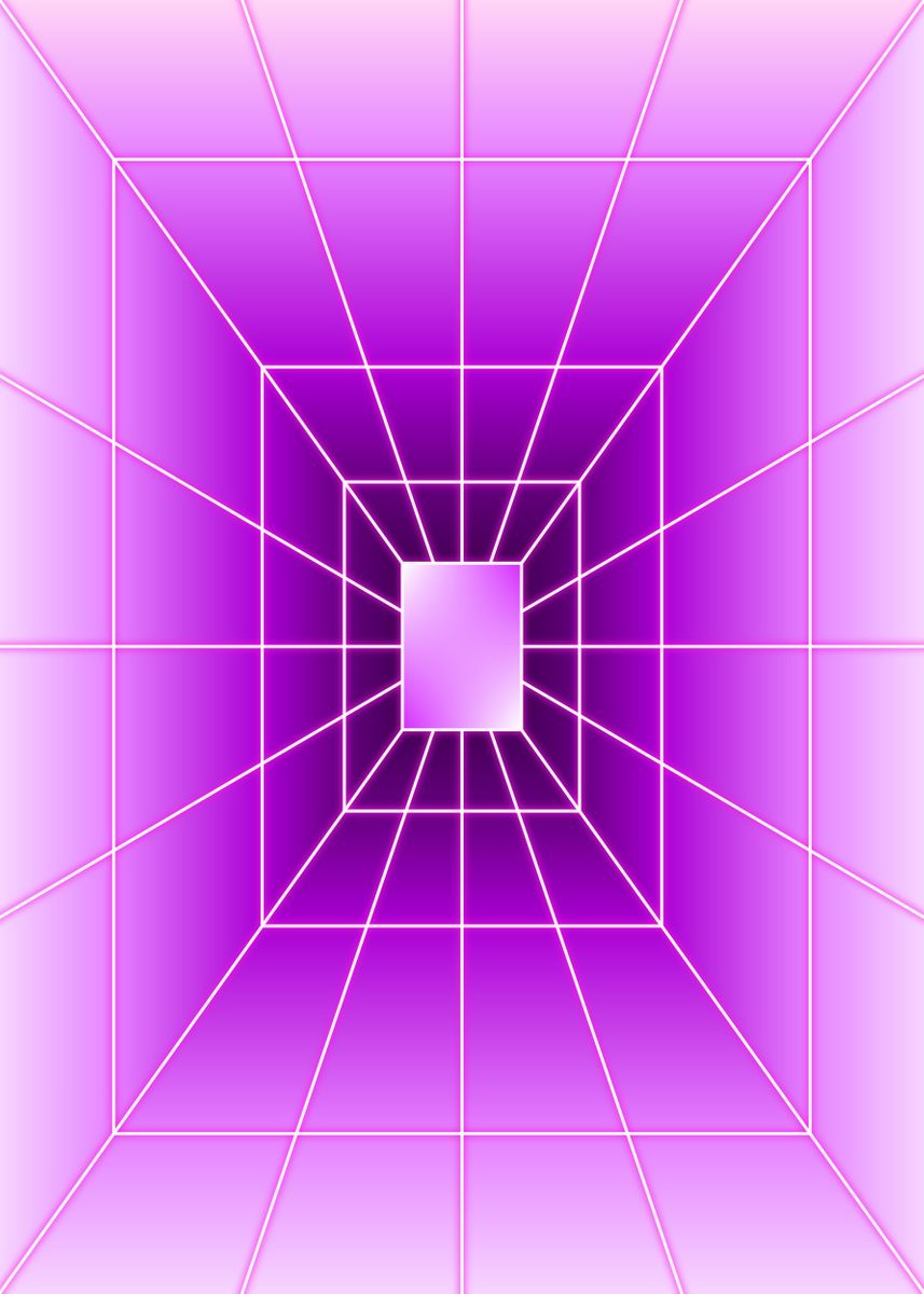 'Magenta Rectangle Light' Poster by Josh B | Displate