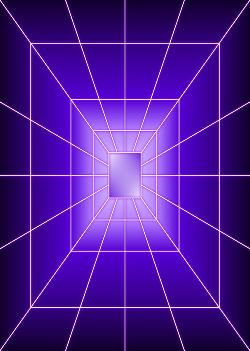 'Purple Rectangle Dark' Poster, picture, metal print, paint by Creatify ...