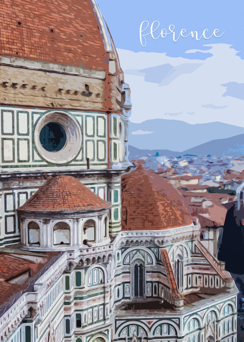 'Florence' Poster, picture, metal print, paint by Libe Llula | Displate