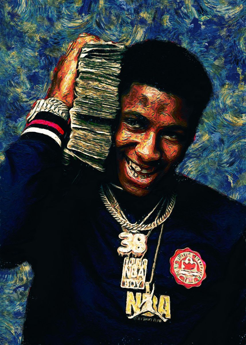 'Youngboy Never Broke Again' Poster, picture, metal print, paint by ru ...