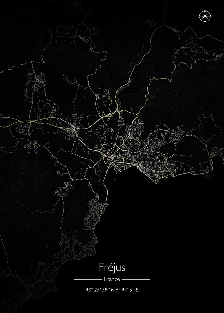 'Frejus' Poster, picture, metal print, paint by MaPetiteVille com ...