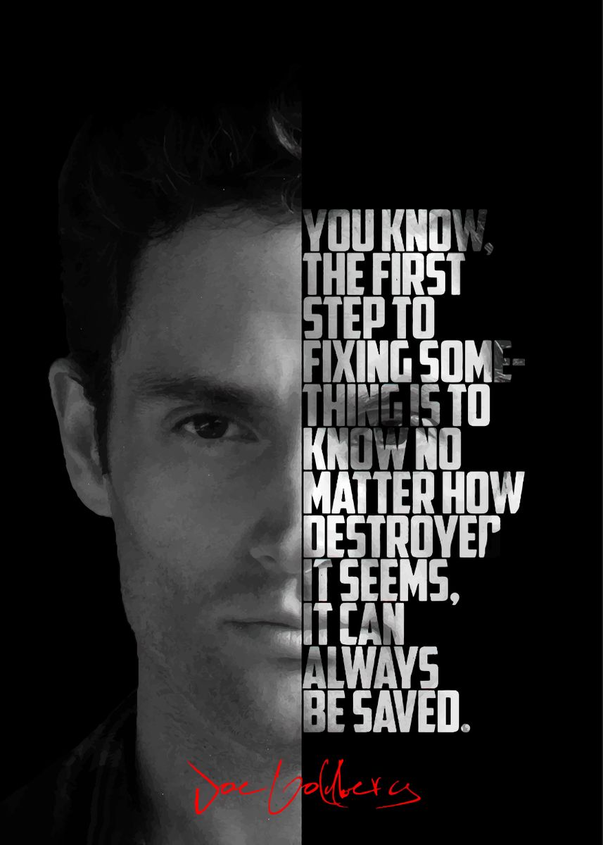 'Joe Goldberg' Poster by BnWDesigner | Displate