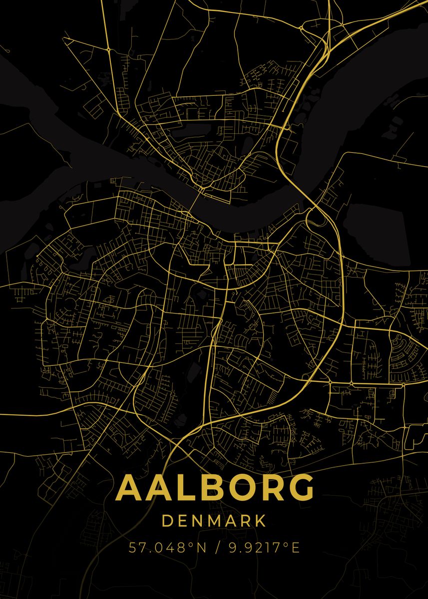 'Aalborg Denmark' Poster, picture, metal print, paint by Conceptual ...