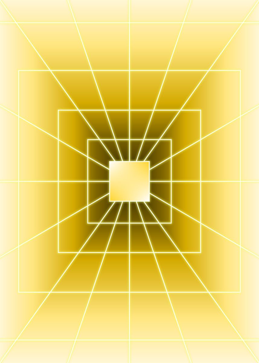 'Yellow Square Light' Poster, picture, metal print, paint by Josh B ...