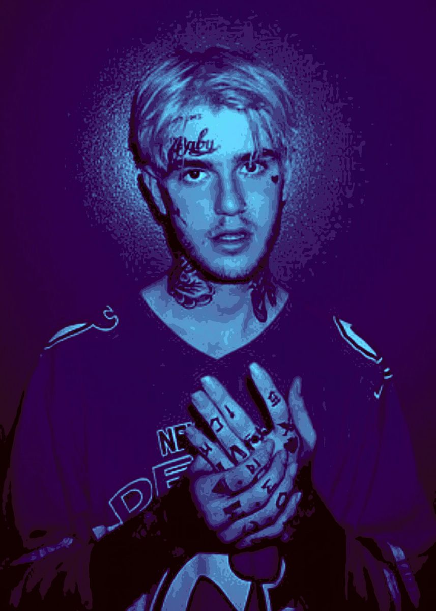 'lil peep color potrait' Poster, picture, metal print, paint by Angga ...