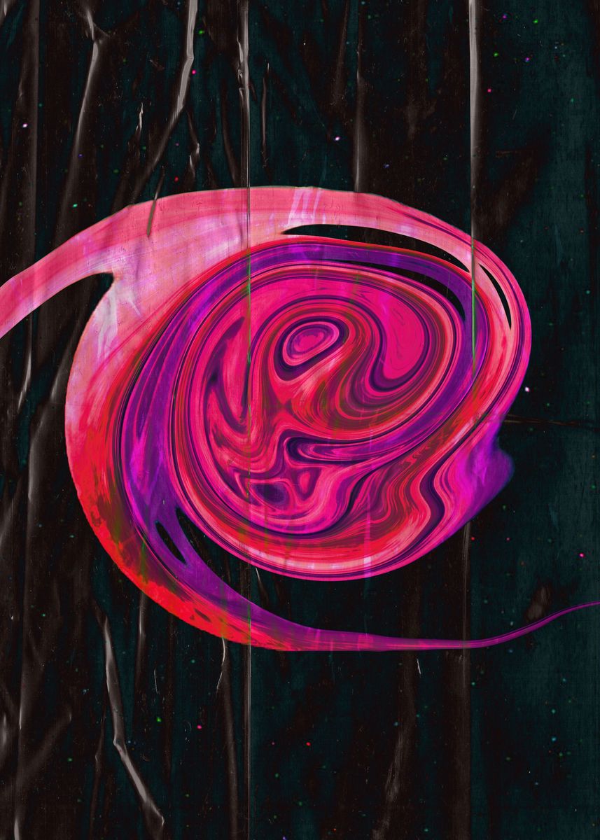 'red moon space art' Poster by designbydi | Displate