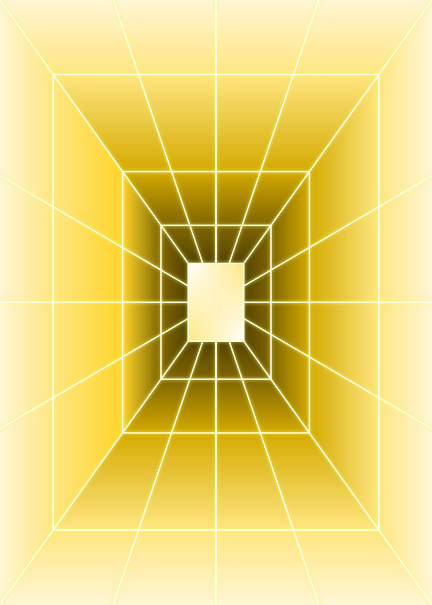 'Yellow Rectangle Light' Poster, picture, metal print, paint by ...